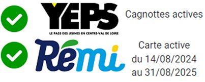 CGV de la carte Rémi YEP'S Centre-Val de Loire - YEPS